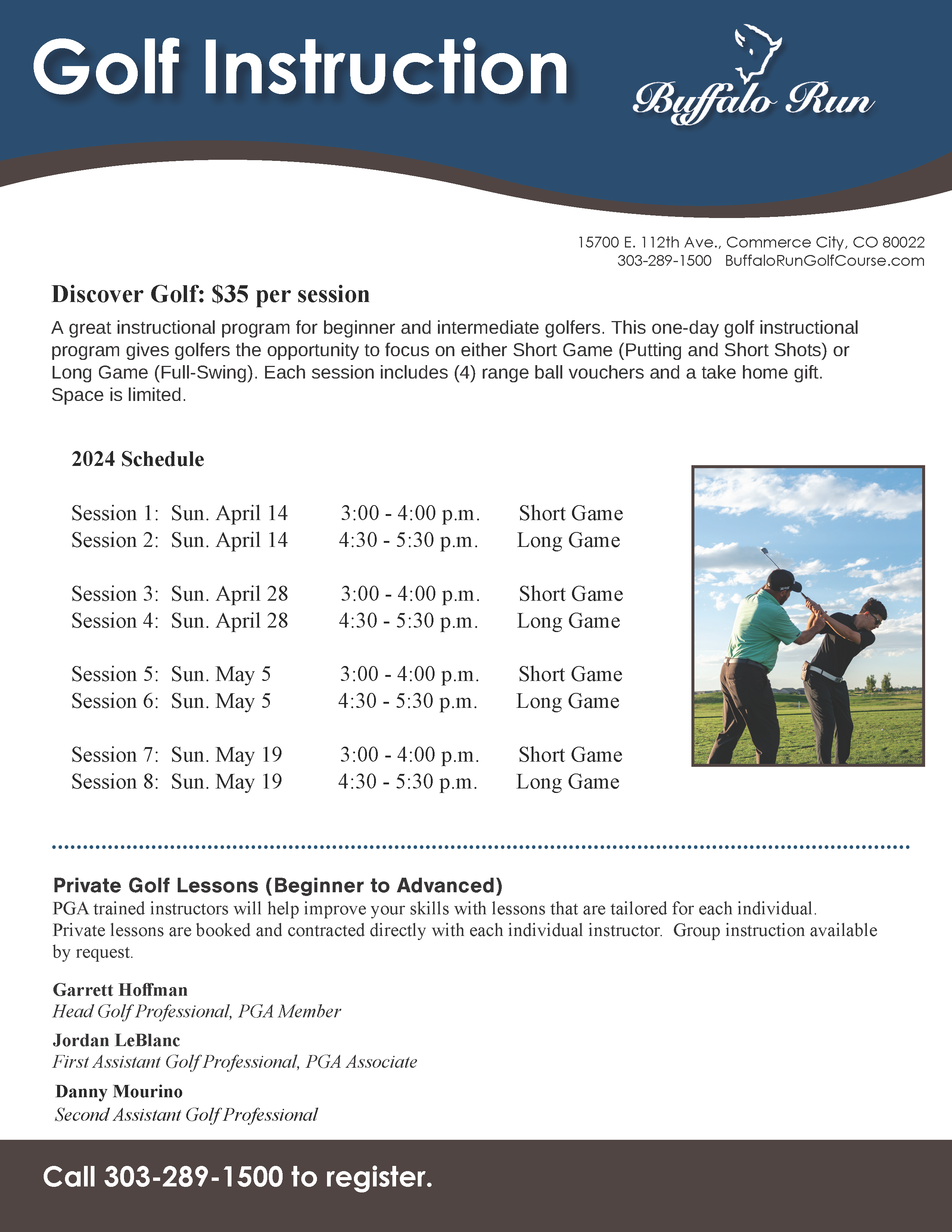 Instruction - Buffalo Run Golf Course