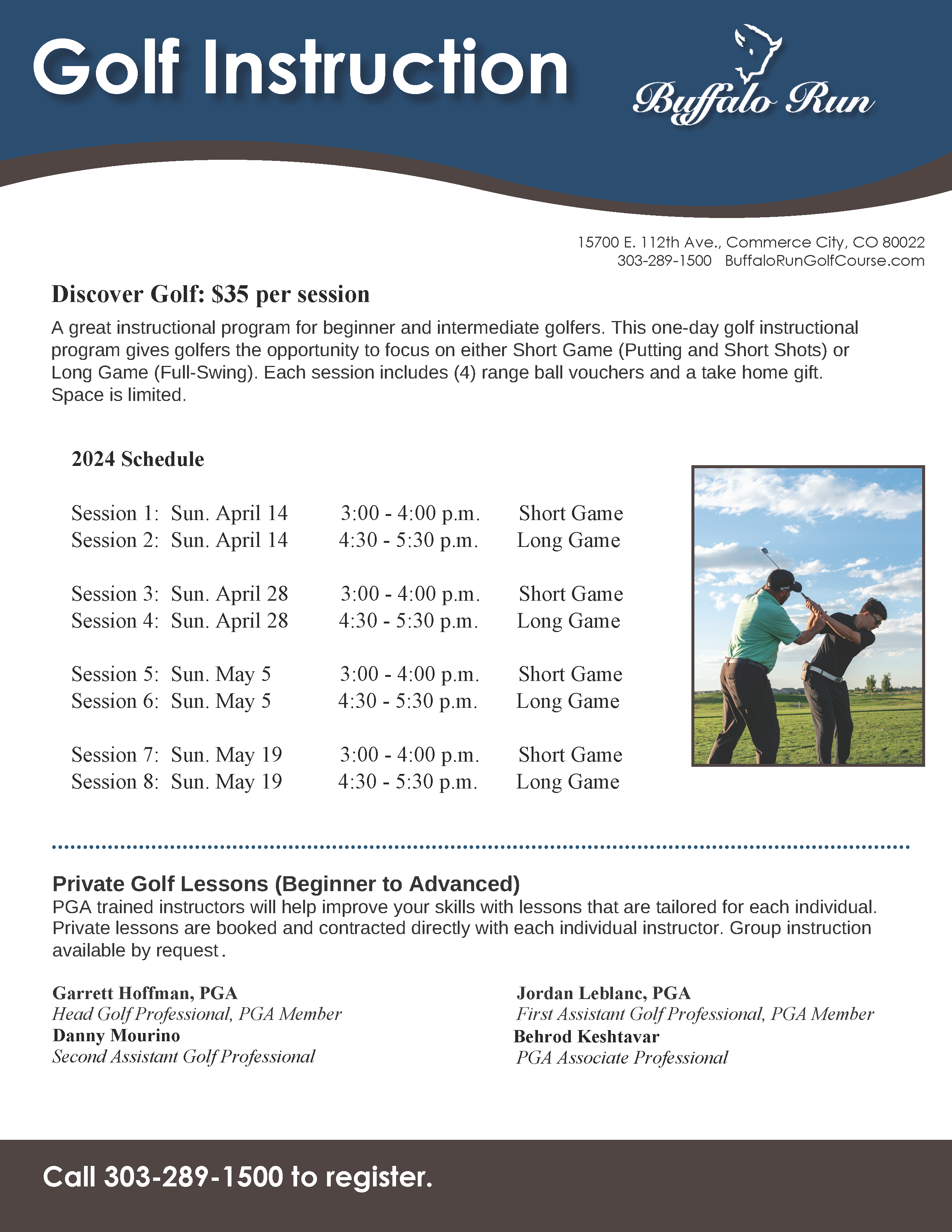 Instruction - Buffalo Run Golf Course